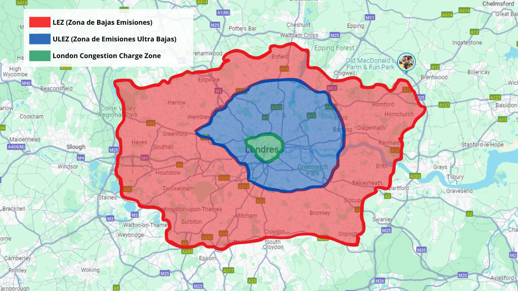 Low emission zones in London: where you can and can´t enter